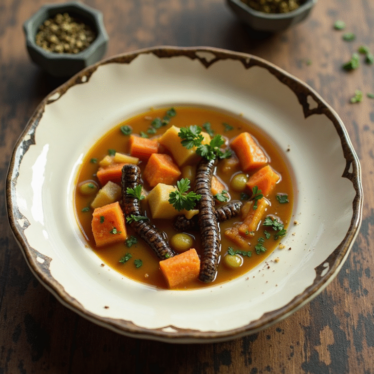 Receta de Sopa de Mopane Worms Botswanan Style – journeyrecetas.com